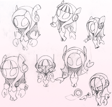 Kirby: Planet Robobot concept art for Haltmann Works Company and Susie